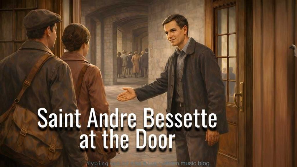 Saint Andre Bessette at the Door – TYPiNG ouT oF THe BLue